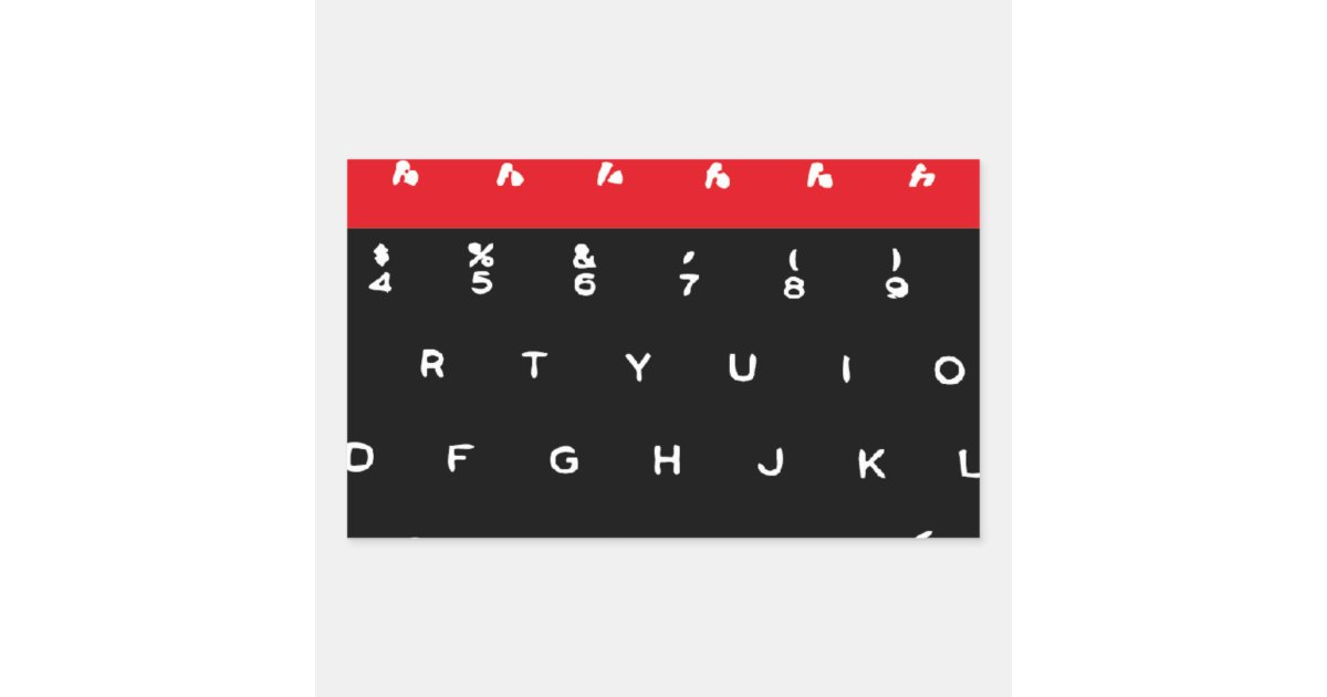 BBC Micro Keyboard Keys Sticker | Zazzle