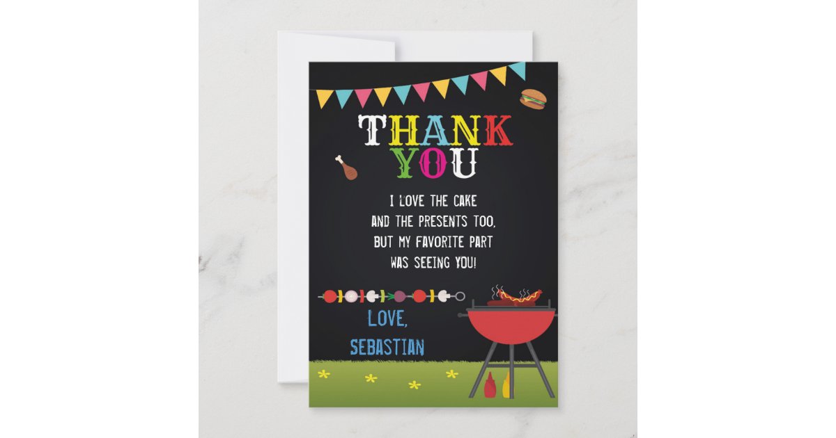 BBQ THANK YOU CARD | Zazzle