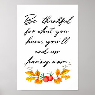Thankfulness Posters, Prints & Poster Printing | Zazzle CA