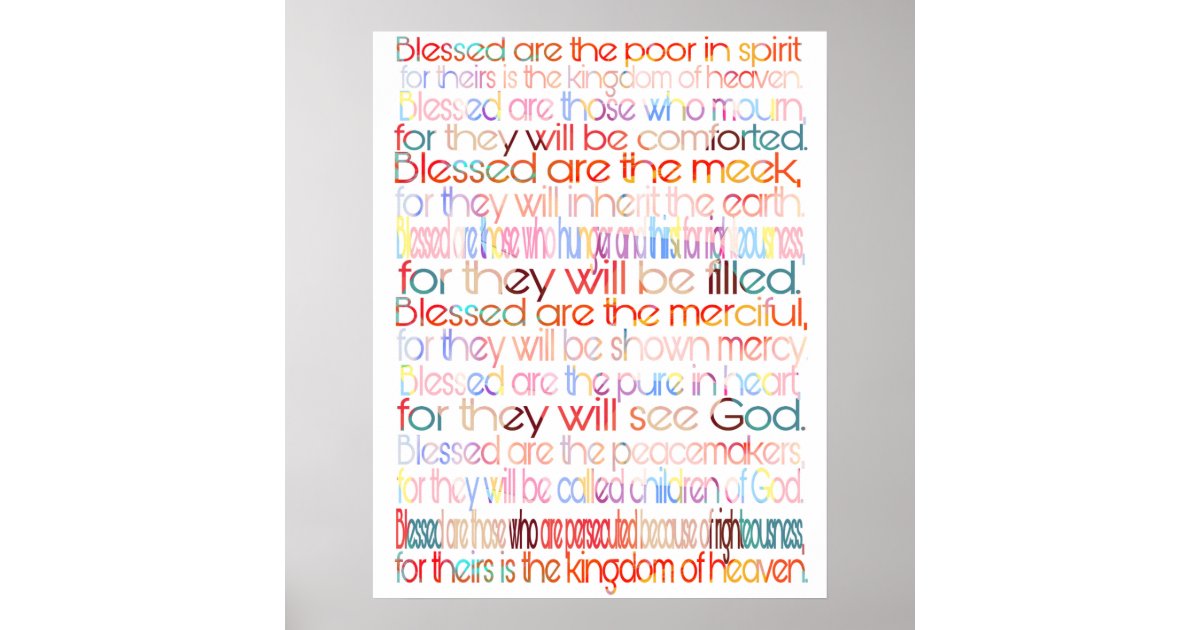 Beatitudes poster | Zazzle