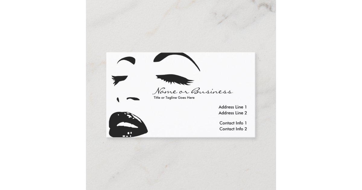 beauty silhouette business card | Zazzle