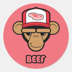 Eat Beef Stickers | Zazzle CA