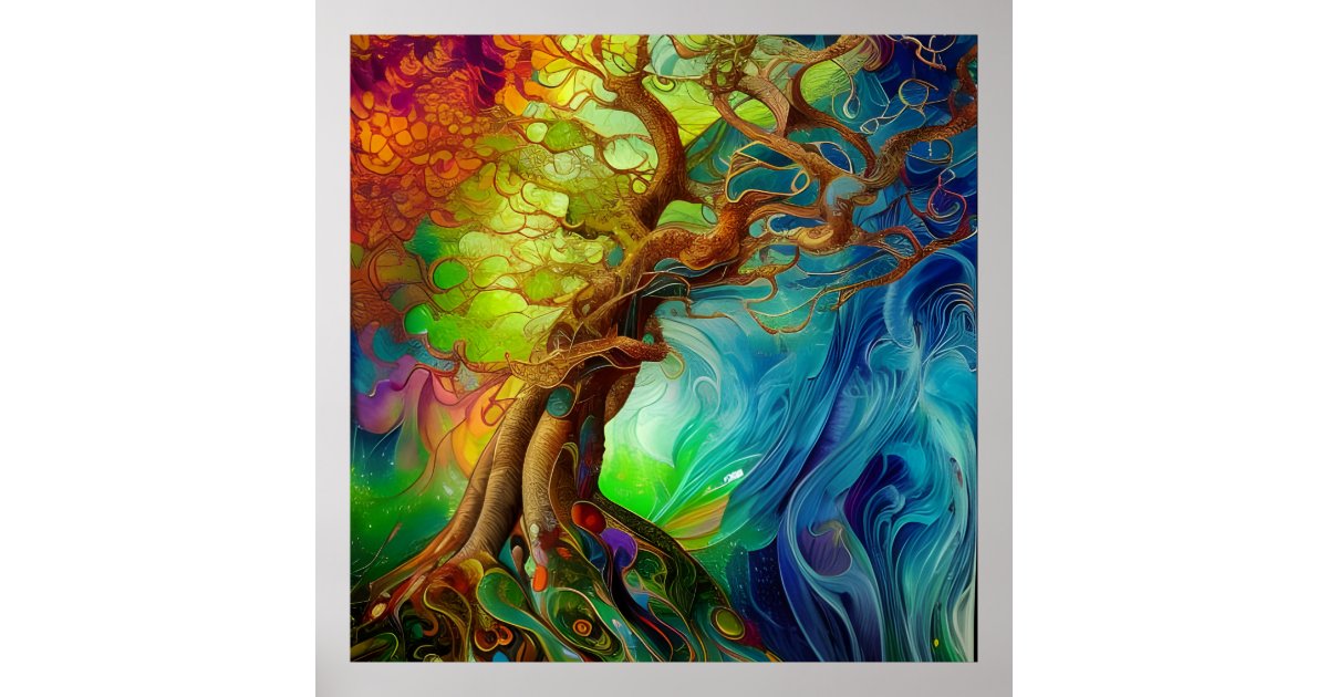 Bejeweled Tree of Life Poster | Zazzle