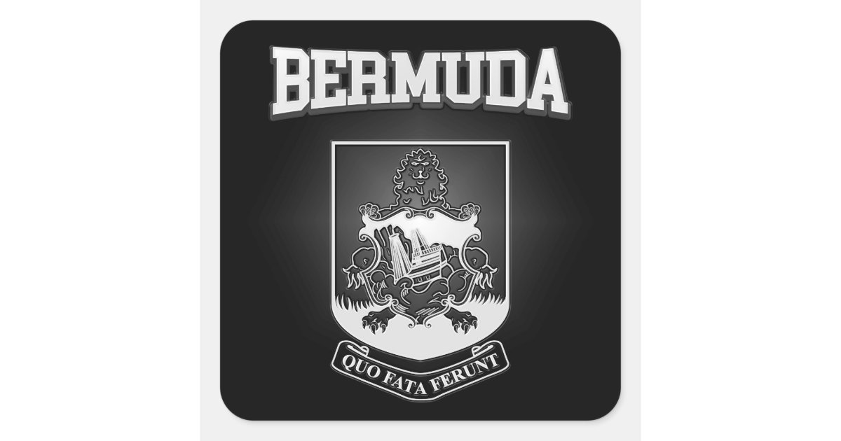 Bermuda Coat of Arms Square Sticker | Zazzle