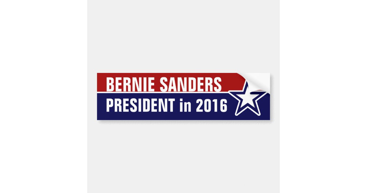 Bernie Sanders in 2016 Bumper Sticker | Zazzle