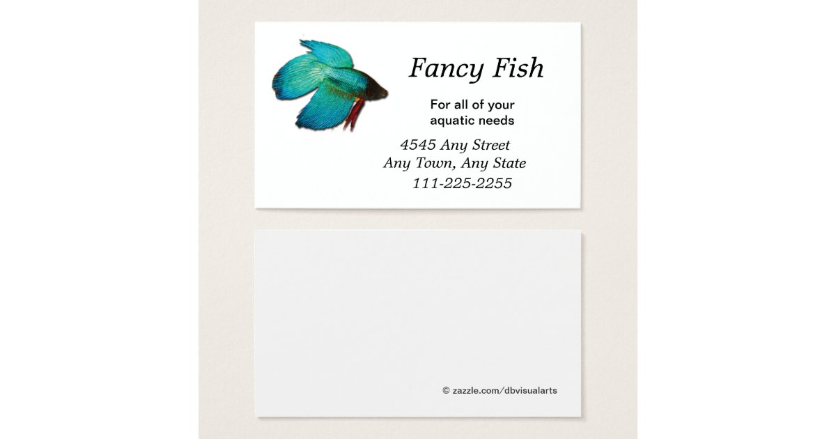Betta Fish Fish or Aquarium Business Card | Zazzle