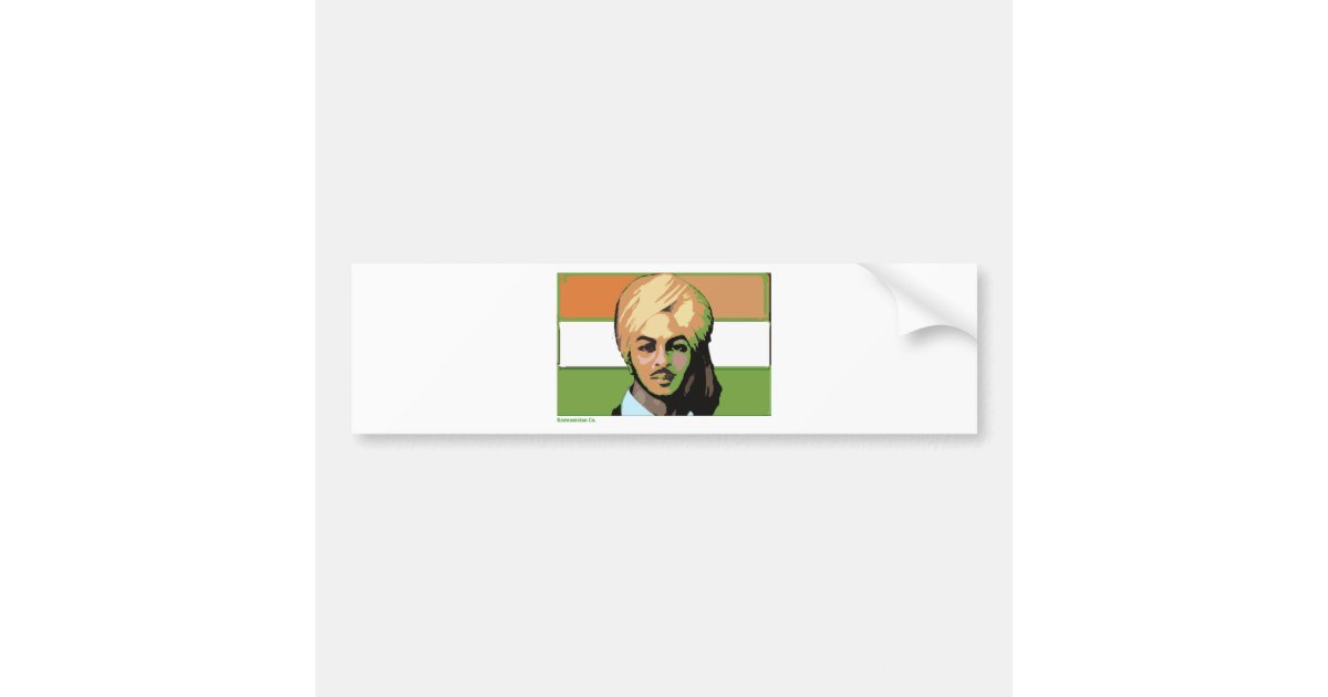 Bhagat Singh: A Revolutionary Hero Bumper Sticker | Zazzle