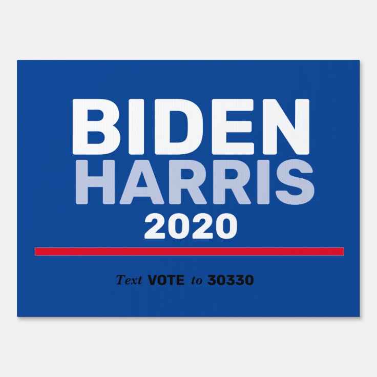 BIDEN HARRIS 2020 Text Vote to 30330 Garden Sign | Zazzle