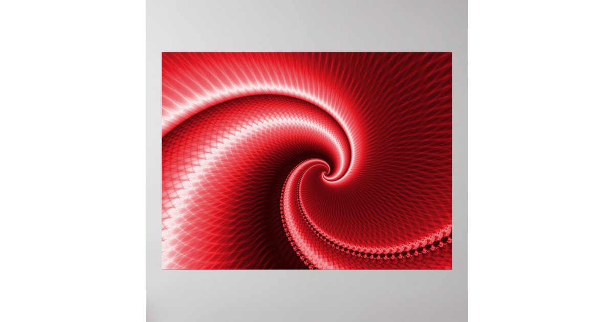 Big Red Wave Print | Zazzle
