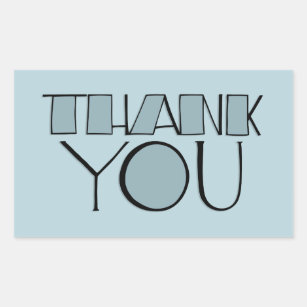 Thank You Rectangle Stickers | Zazzle CA