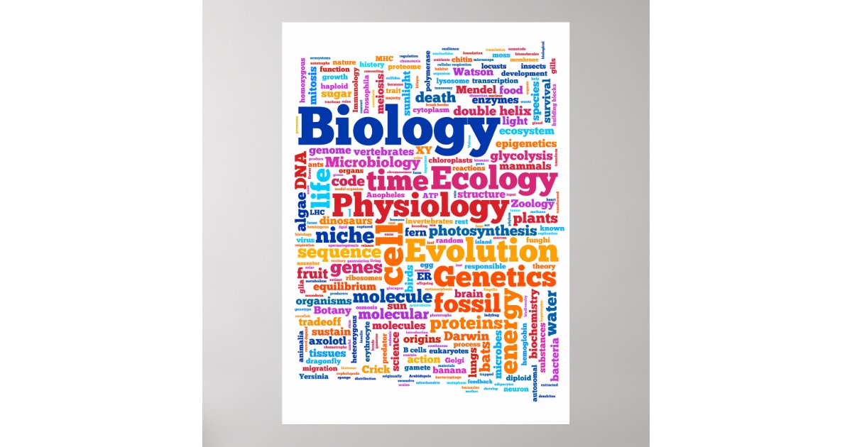 Biology Wordle No. 7 Poster | Zazzle