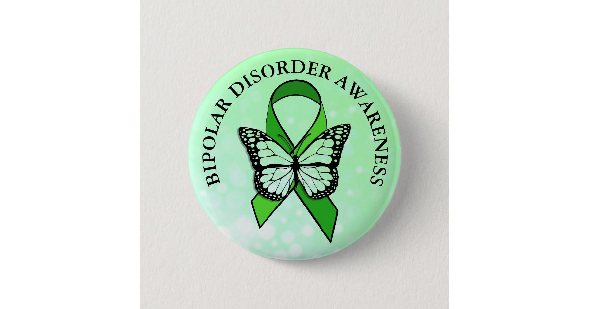 Bipolar Disorder Awareness Ribbon Button | Zazzle