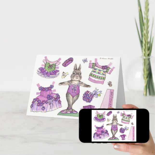 Birthday Violet Paper Doll Card | Zazzle
