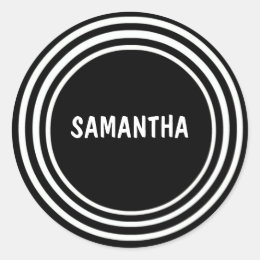 Custom Black And White Circles Stickers | Zazzle.ca