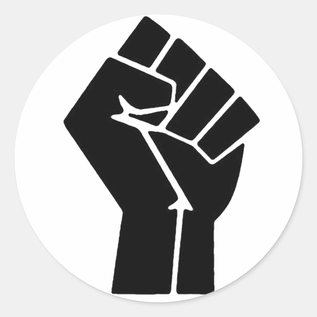 Black Power Fist Stickers | Zazzle