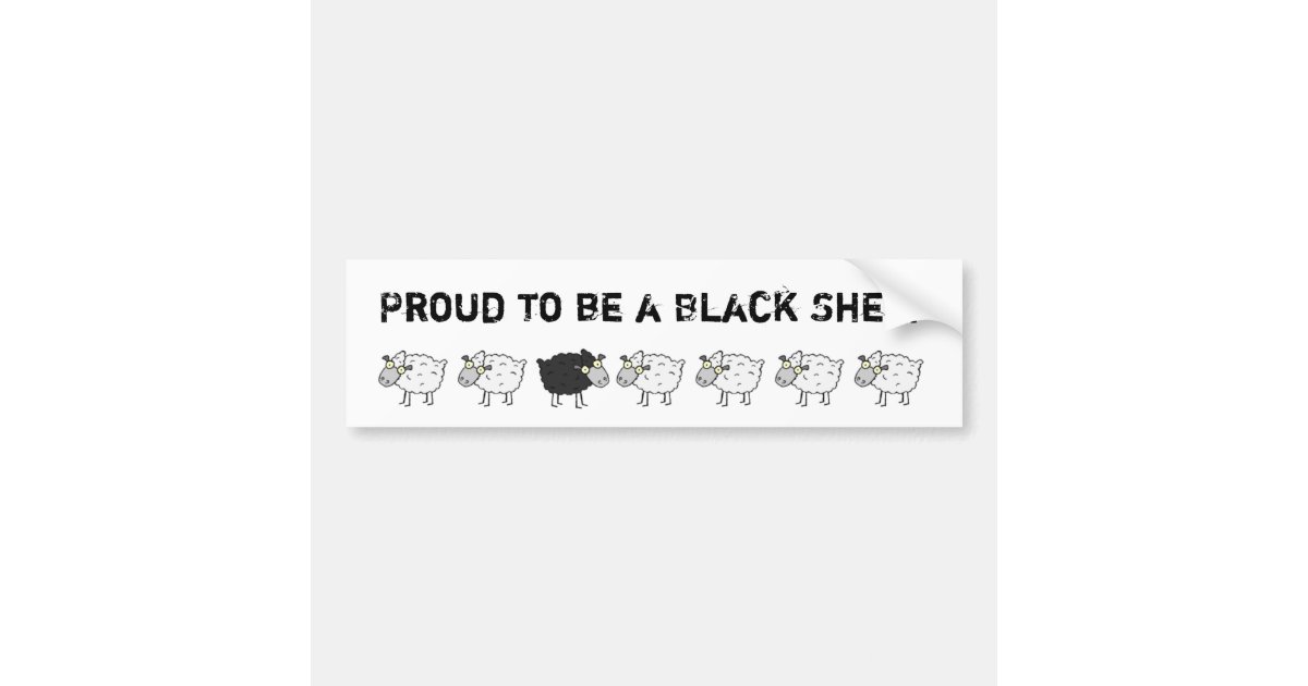 Black Sheep Bumper Sticker | Zazzle