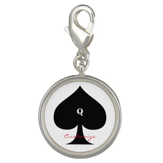 Black Spade with Q Thunder_Cove Charm | Zazzle.ca