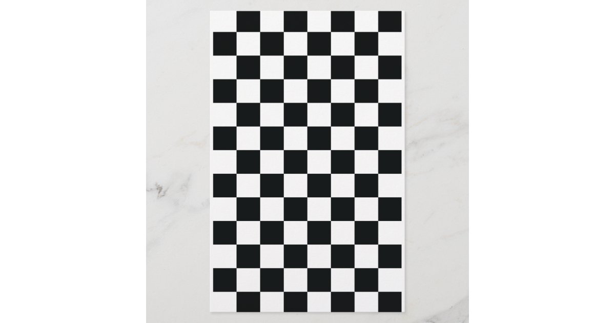Black White Chequered Stripe Craft Paper Sheet | Zazzle