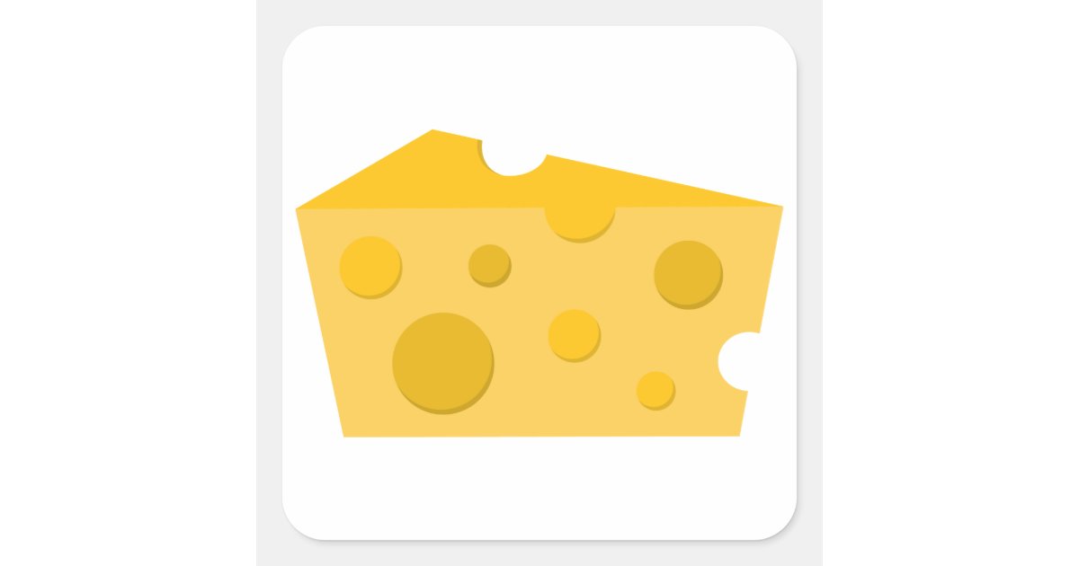 Block of Cheese Square Sticker | Zazzle