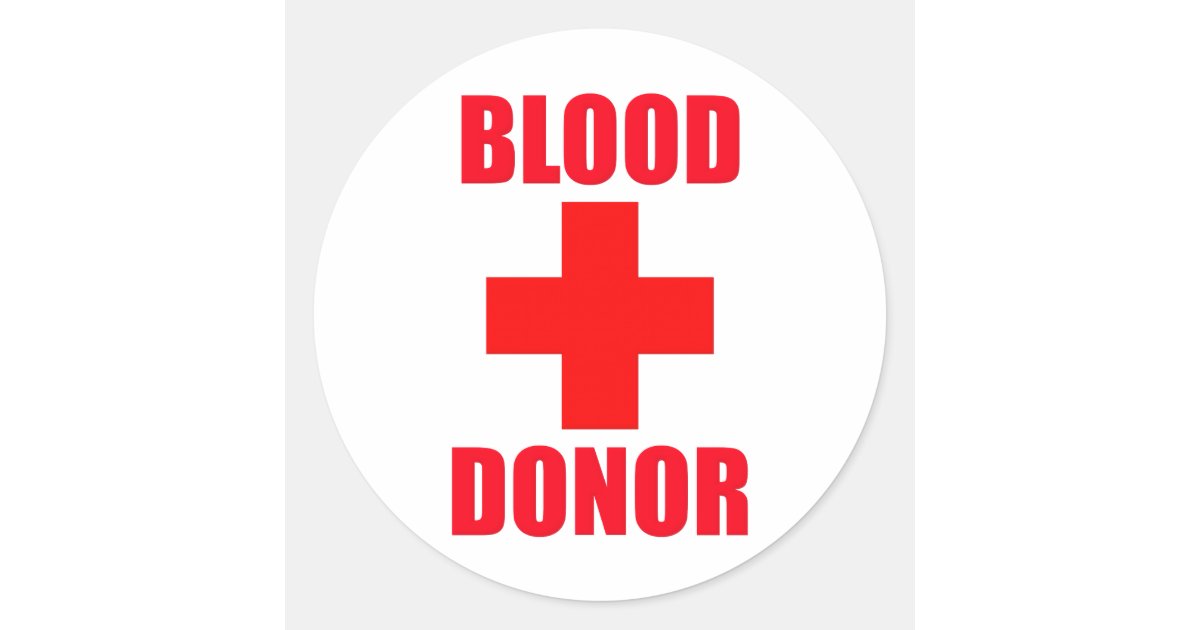 Blood Donor Classic Round Sticker | Zazzle