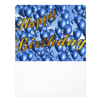 Happy Birthday Letterhead, Custom Happy Birthday Letterhead Templates