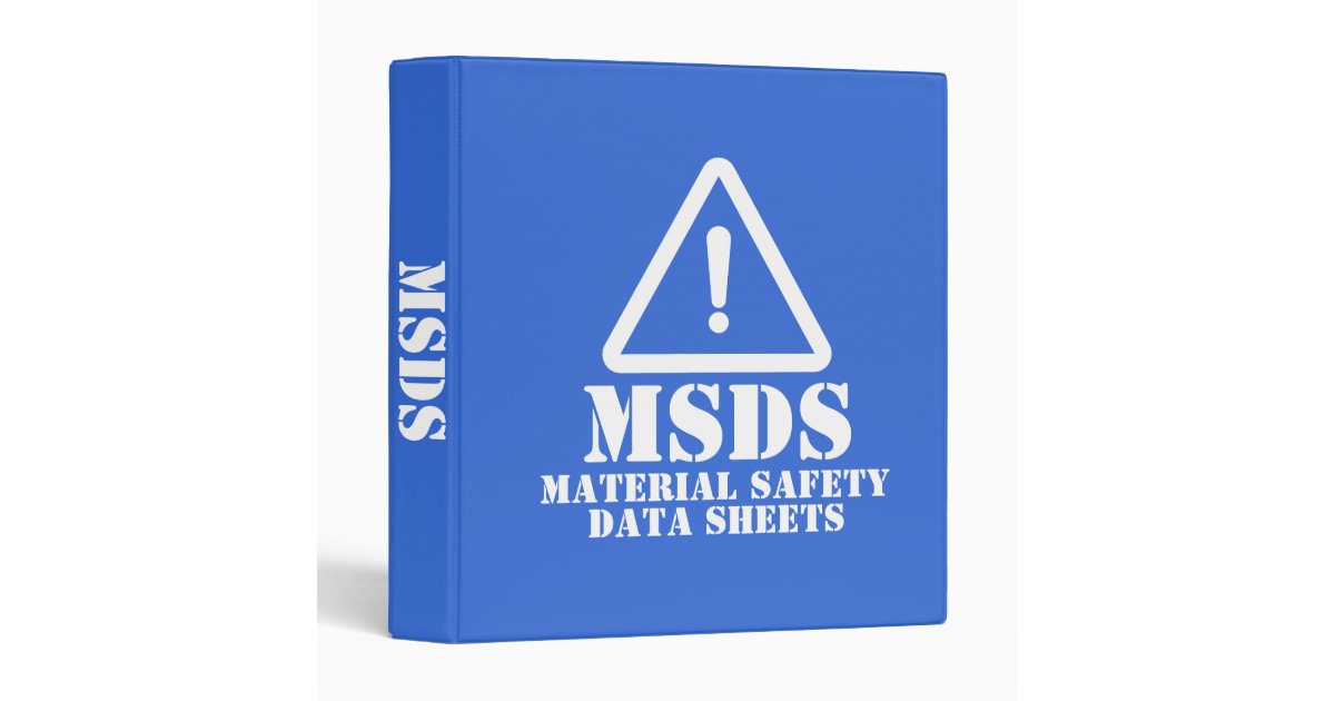 Blue MSDS Material Safety Data Sheets Binder | Zazzle
