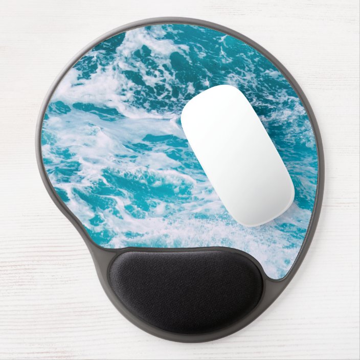 Blue Ocean Waves Gel Mouse Pad | Zazzle.ca