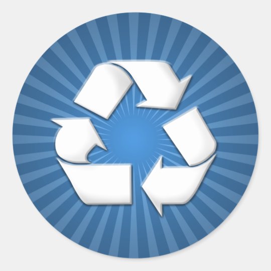 Blue Recycle Stickers 001 | Zazzle.ca