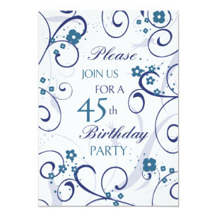 45th Birthday Invitations & Announcements | Zazzle CA
