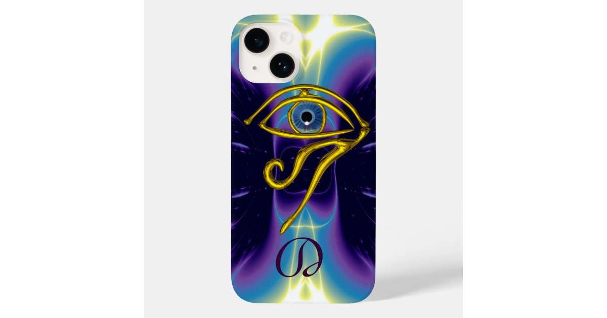 BLUE TALISMAN MONOGRAM Violet Purple White Case-Mate iPhone Case | Zazzle