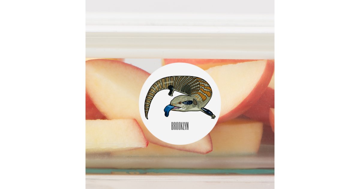 Blue-tongued skink cartoon illustration | Zazzle