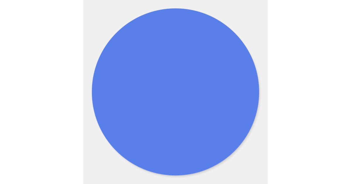 Bluetiful (solid colour) classic round sticker | Zazzle