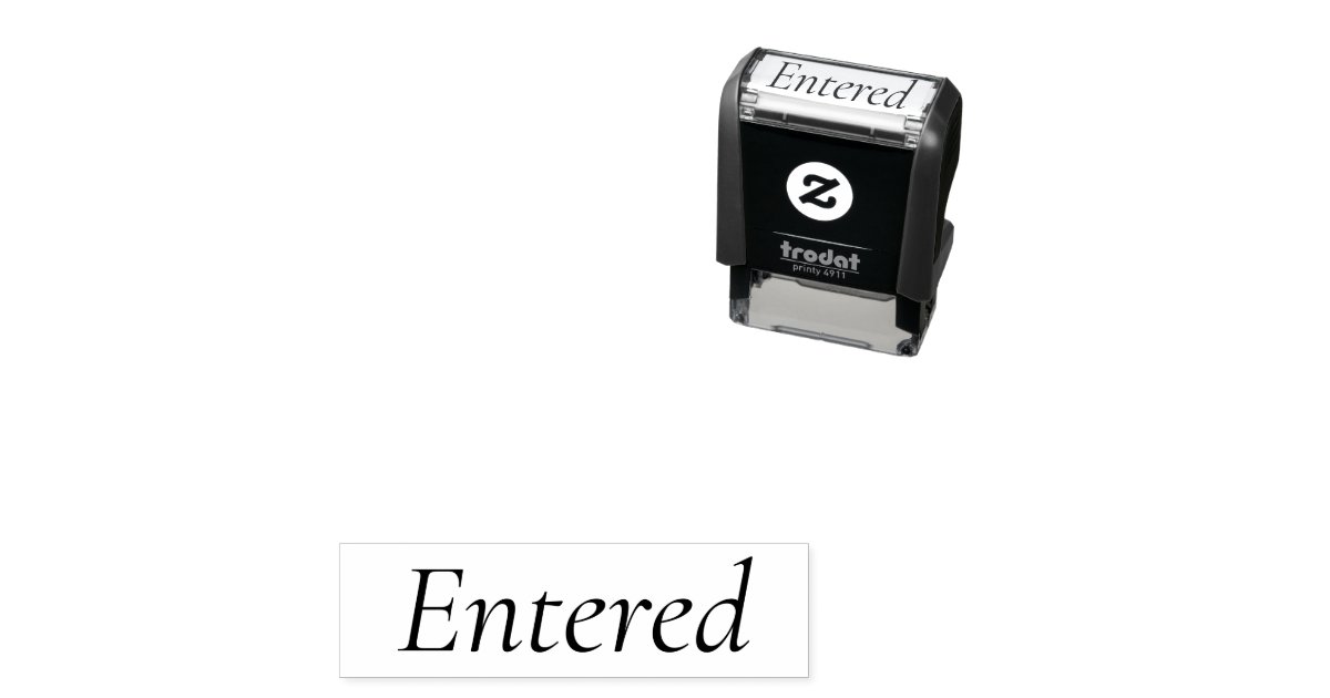 Bookkeeping Receipt/Bill/Invoice Stamp, Entered Self-inking Stamp | Zazzle