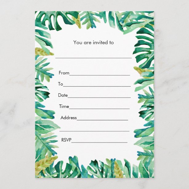 Fill In The Blank Invitations | Zazzle CA