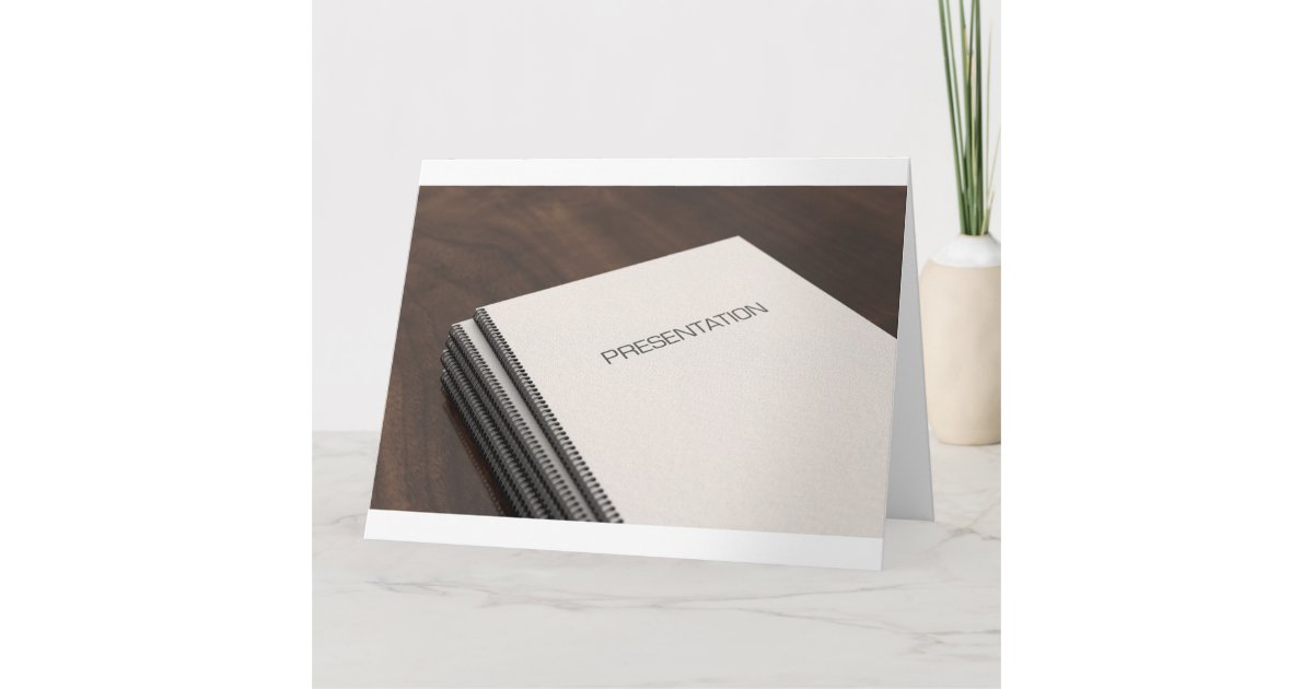 Bound Presentation Booklet Pile Card | Zazzle