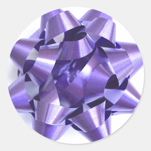 Purple Ribbon Stickers | Zazzle CA