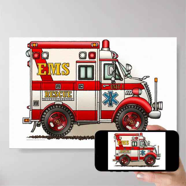 Box Truck Ambulance Poster | Zazzle