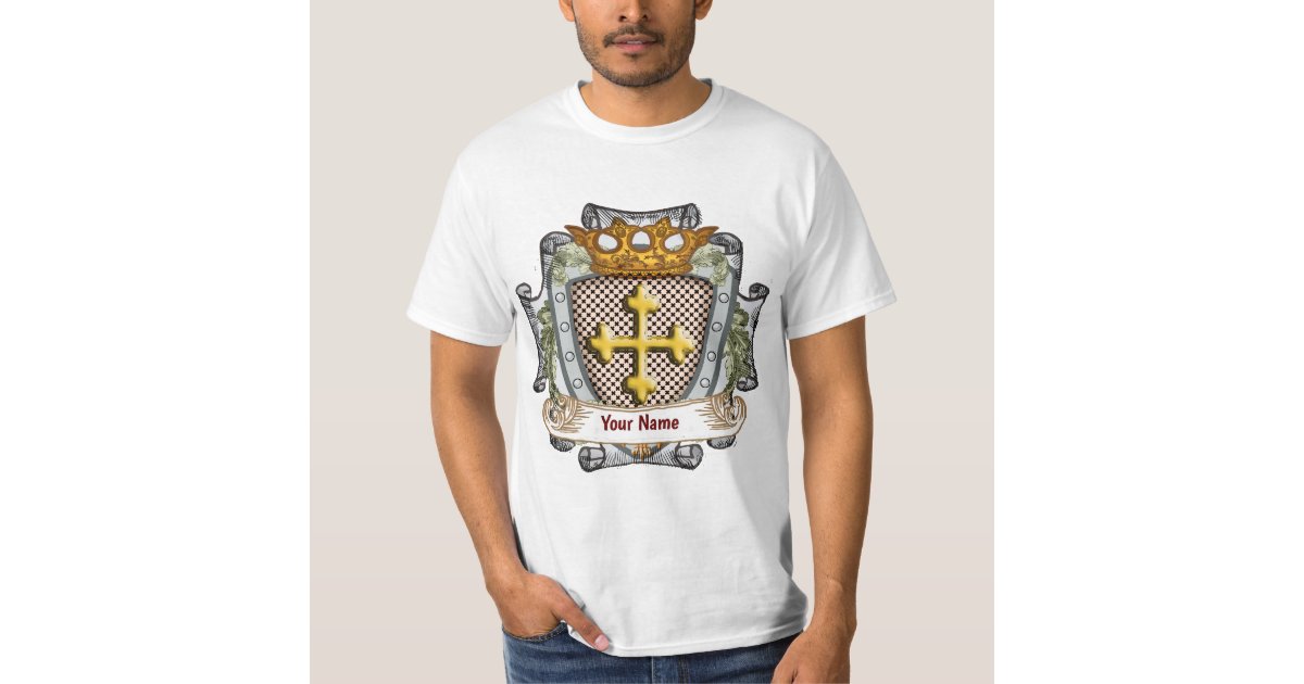 Brave Family Crest Surname T-Shirt | Zazzle