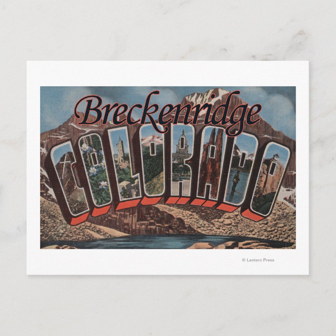 Breckenridge, Colorado - Large Letter Scenes Postcard | Zazzle