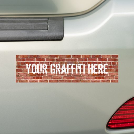 Brick Wall Personalized Graffiti Bumper Sticker | Zazzle