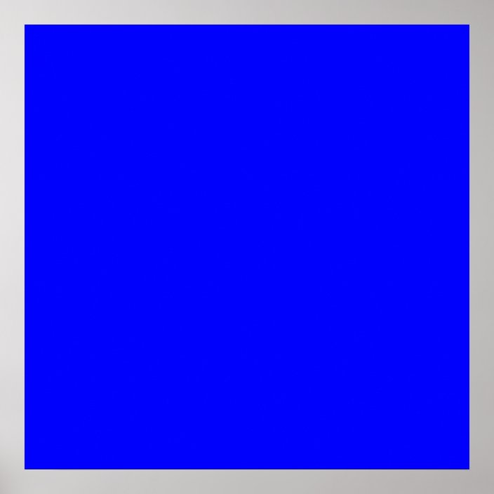 Bright Royal Blue Solid Trend Colour Background Poster | Zazzle.ca