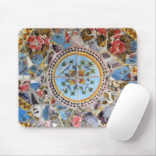 Broken Tile Mosaic Mousepad | Zazzle