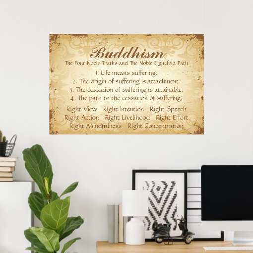Buddhism Four and Eight Poster | Zazzle