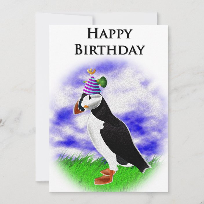 Buddy The Puffin Birthday Card | Zazzle.ca