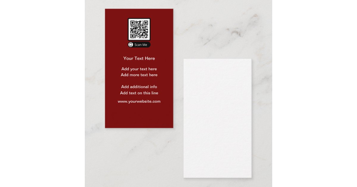 Budget Vertical QR Code Business Cards | Zazzle