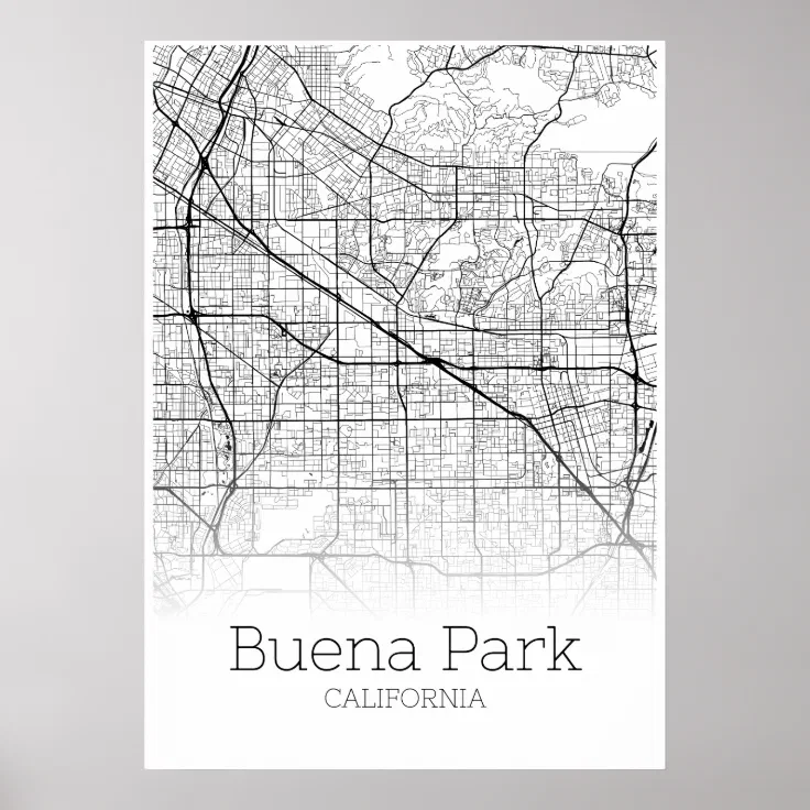 Buena Park Map - California - City Map Poster | Zazzle