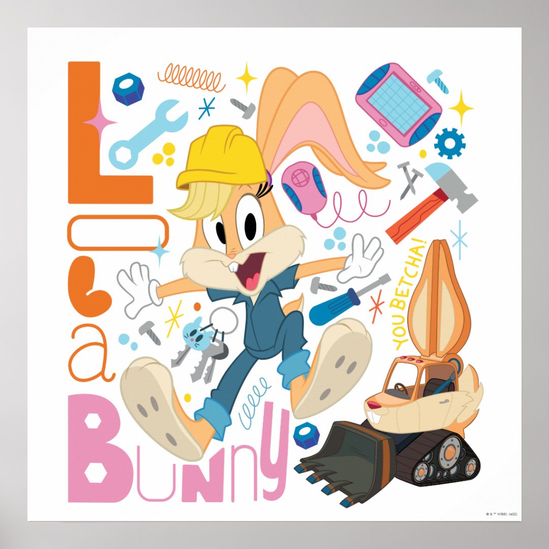 BUGS BUNNY BUILDERS™| Lola Bunny Work Tools Poster | Zazzle