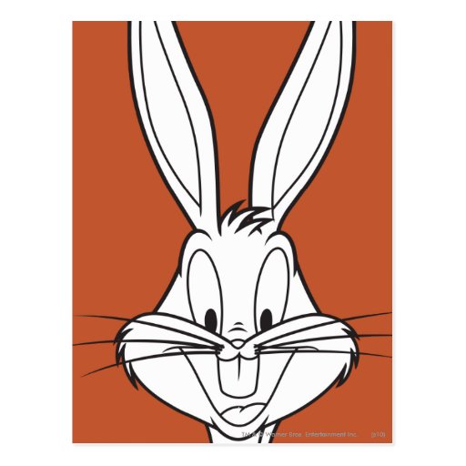 BUGS BUNNY™ Face Smiling Postcard | Zazzle