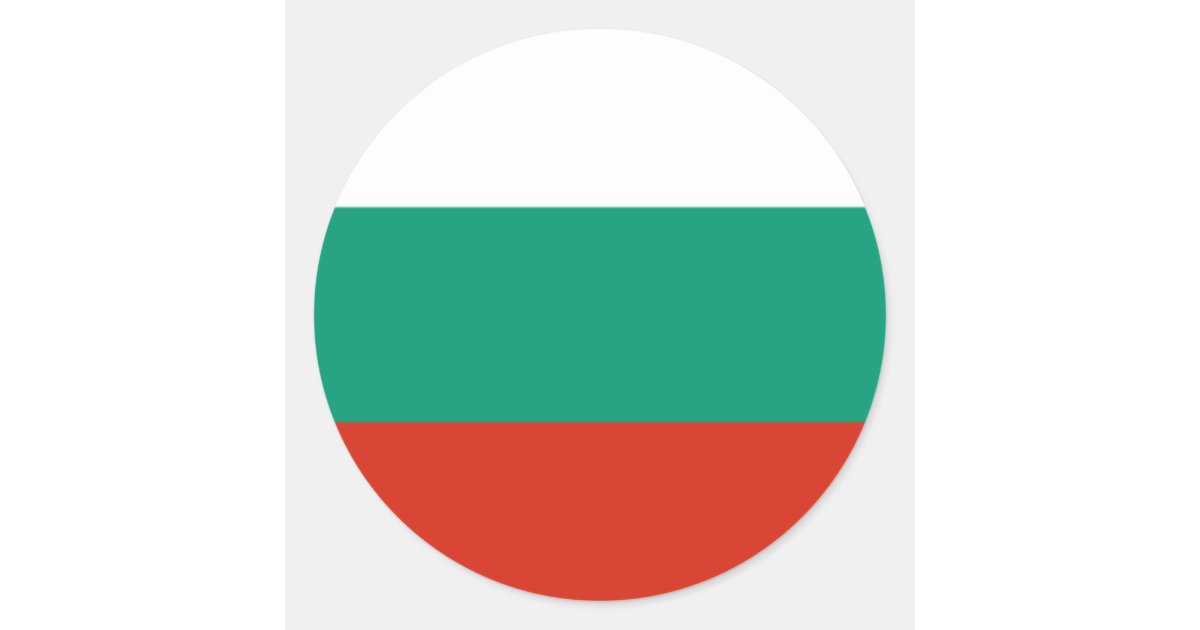 Bulgarian Flag, Flag of Bulgaria Classic Round Sticker | Zazzle
