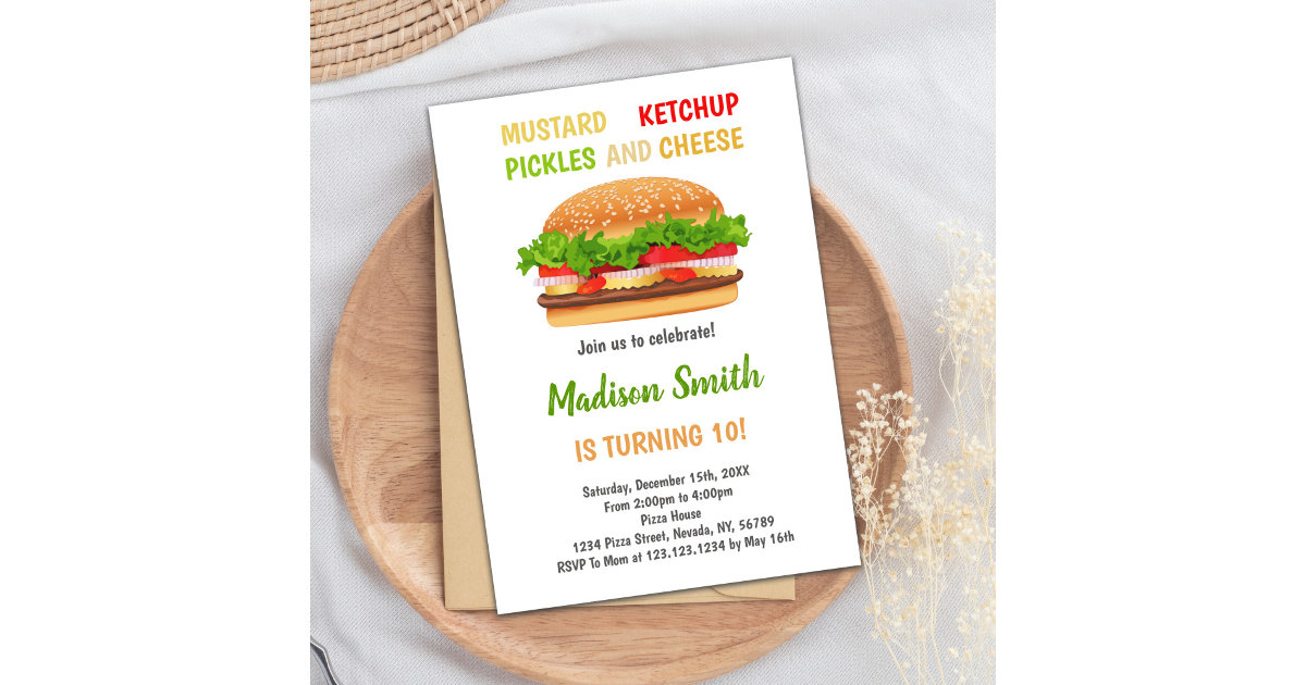 Burger Cards | Zazzle